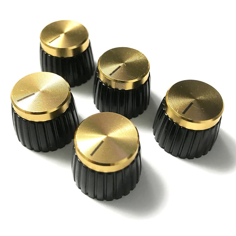 Marshall JCM 800 style Knobs Gold w/ Set Screw - 5pcs | Reverb