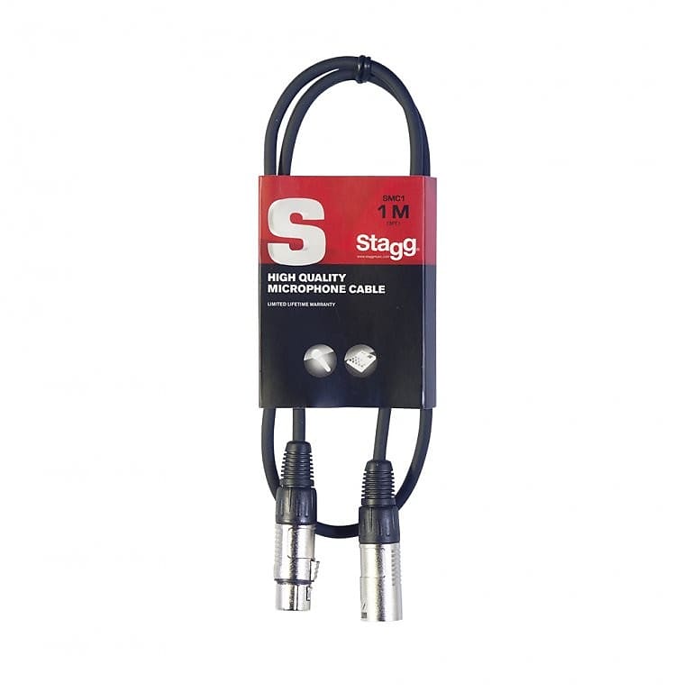Stagg SMC1 3 Foot/1 Meter Metal End XLR-M to XLR-F ROHS | Reverb