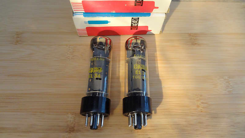 NOS NIB RFT EL34 6CA7 matched pair like Siemens like Mullard | Reverb
