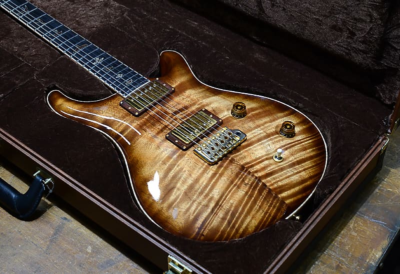 PRS Private Stock Custom 22 Figured Koa Top-Natural Smoked | Reverb