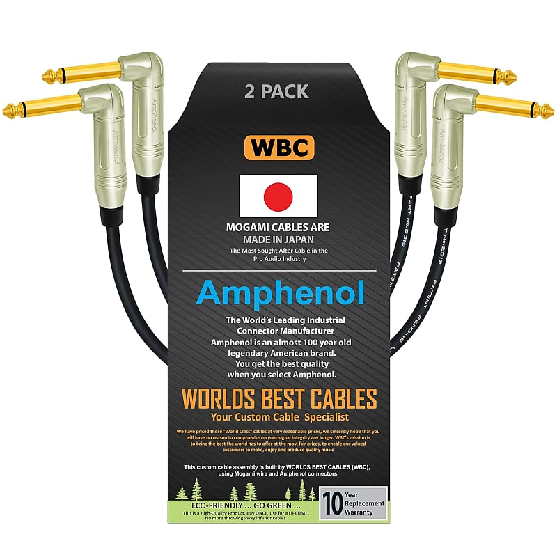 2 Units - 9 Inch - Pedal, Effects, Patch, Instrument Cable | Reverb