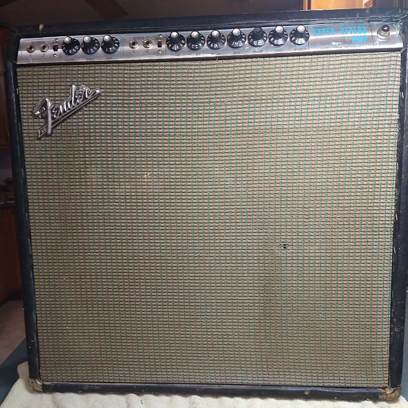 1967 FENDER Silverface Super Reverb Amp with AB763 Blackface | Reverb