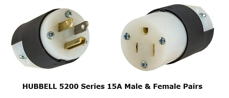 Hubbell HBL5266C & HBL5269C Male & Female AC Mains Power Plug | Reverb