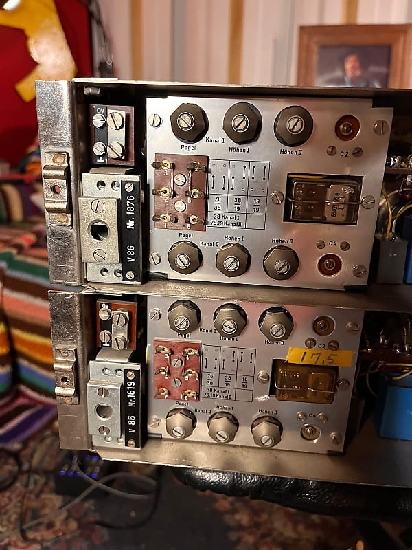 Pair of Telefunken V86 amplifiers for M10 tape machine | Reverb