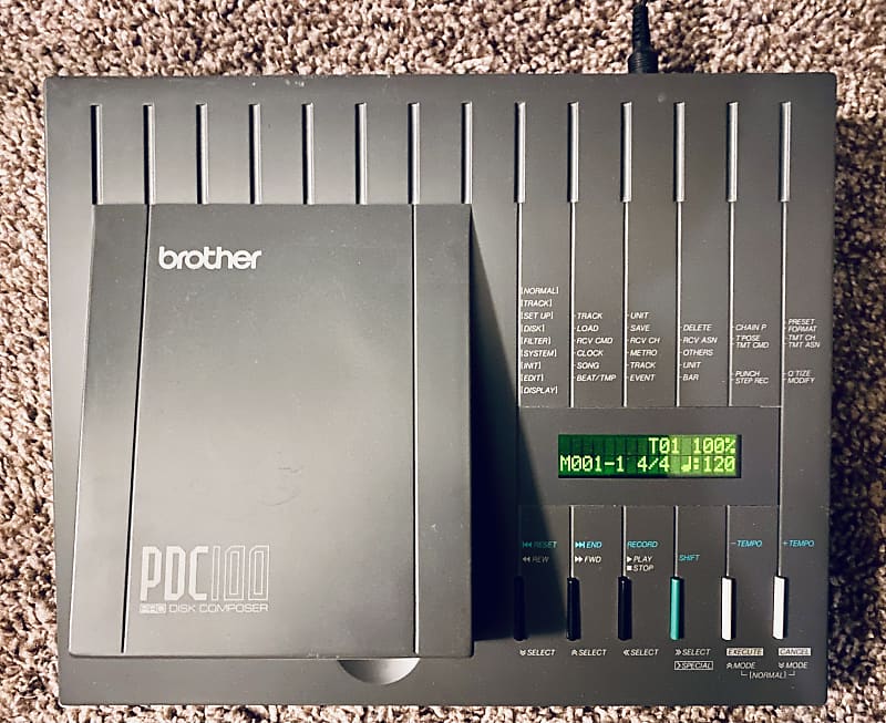 Early 90’s RARE Sequencer BROTHER PDC-100 MIDI Synth Pro Disk | Reverb