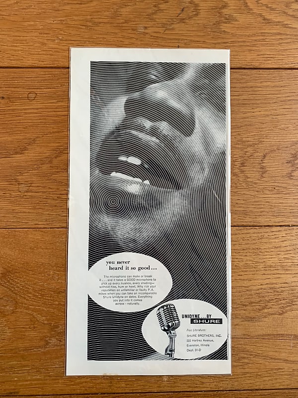 Shure 55S Unidyne commercial add from 1959 | Reverb