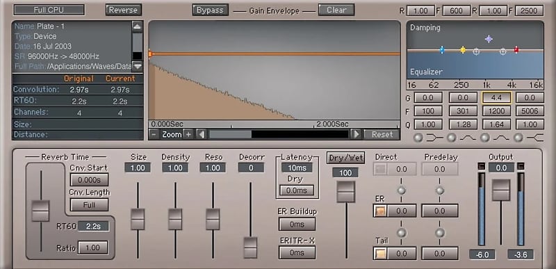 Waves IR1 Convolution Reverb (Download) Transport Your Tracks | Reverb