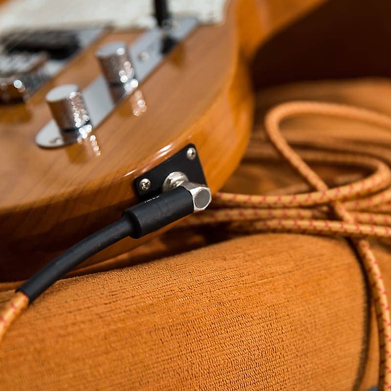 Reverb 20-foot Right Angle 1/4" Guitar Cable - Orange | Reverb