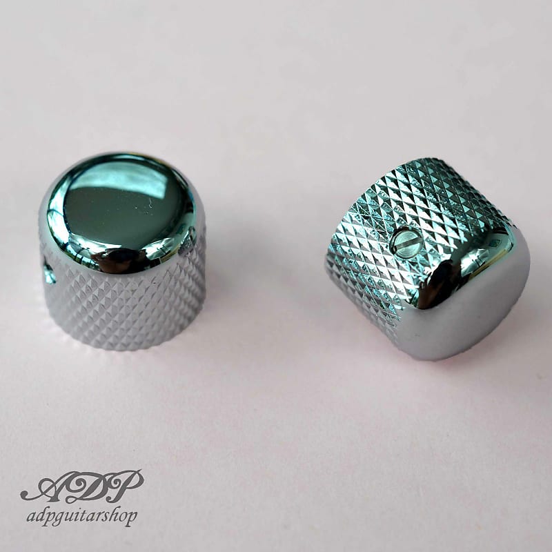 2 Gotoh Chrome Short Dome Knobs for 6mm SplitShaft Pots | Reverb