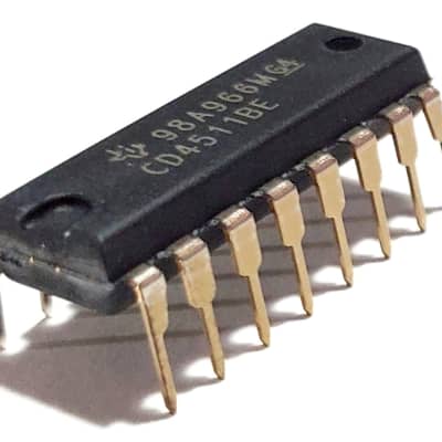 CD4511BE CD4511 CMOS BCD-to-7-Segment LED Latch Decoder - 20 | Reverb