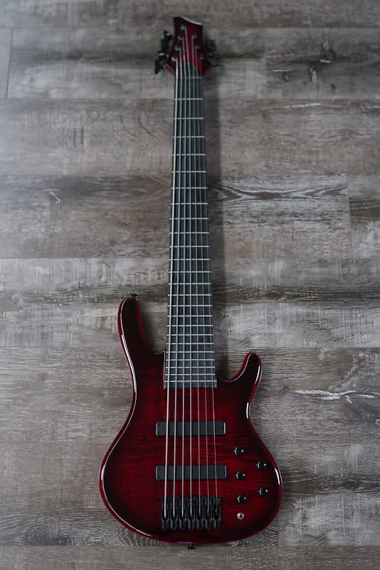 AIO Wolf S11-7 7-String Bass Guitar - Wine Red 002 | Reverb