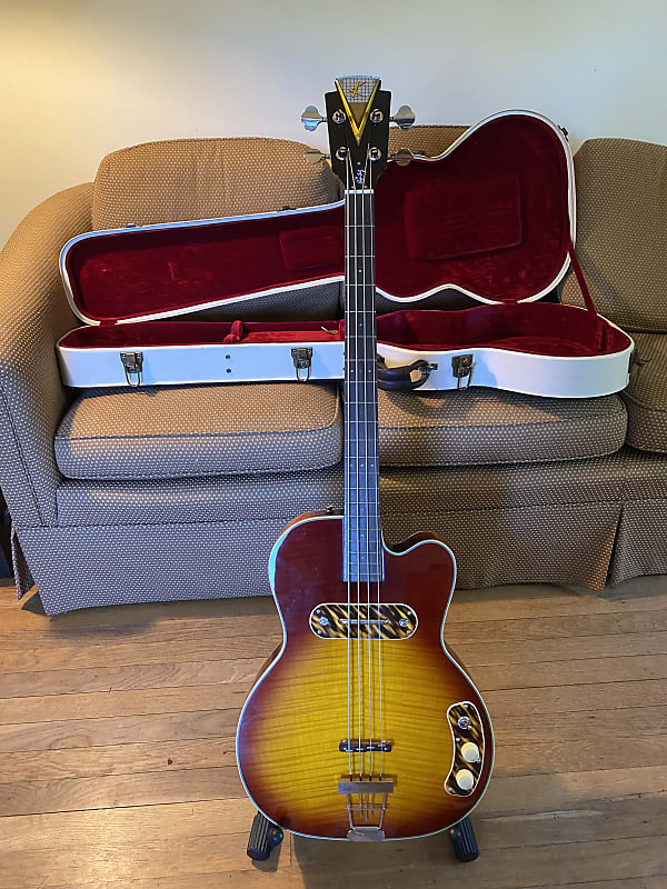 Kay Pro Bass Reissue K162V 2023 - Honey Burst with Original | Reverb