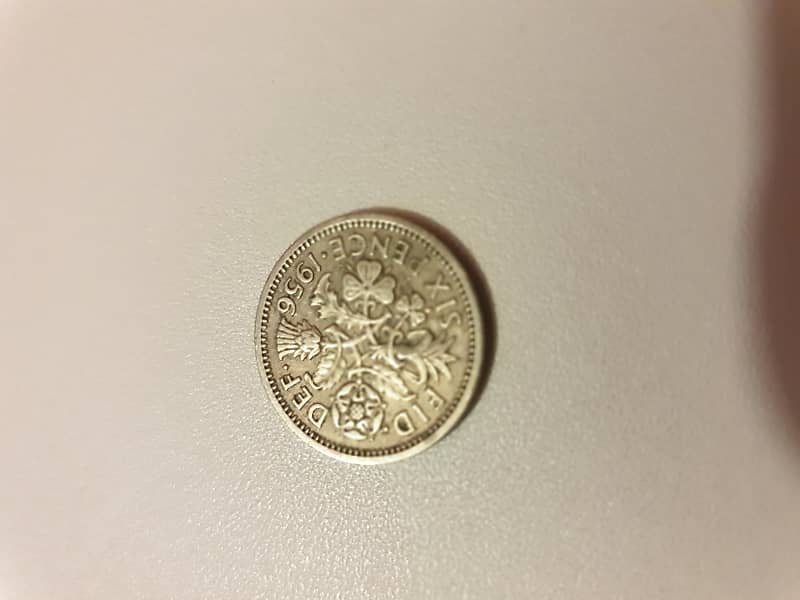 1956 Sixpence Coin Brian May Pick Coin | Reverb