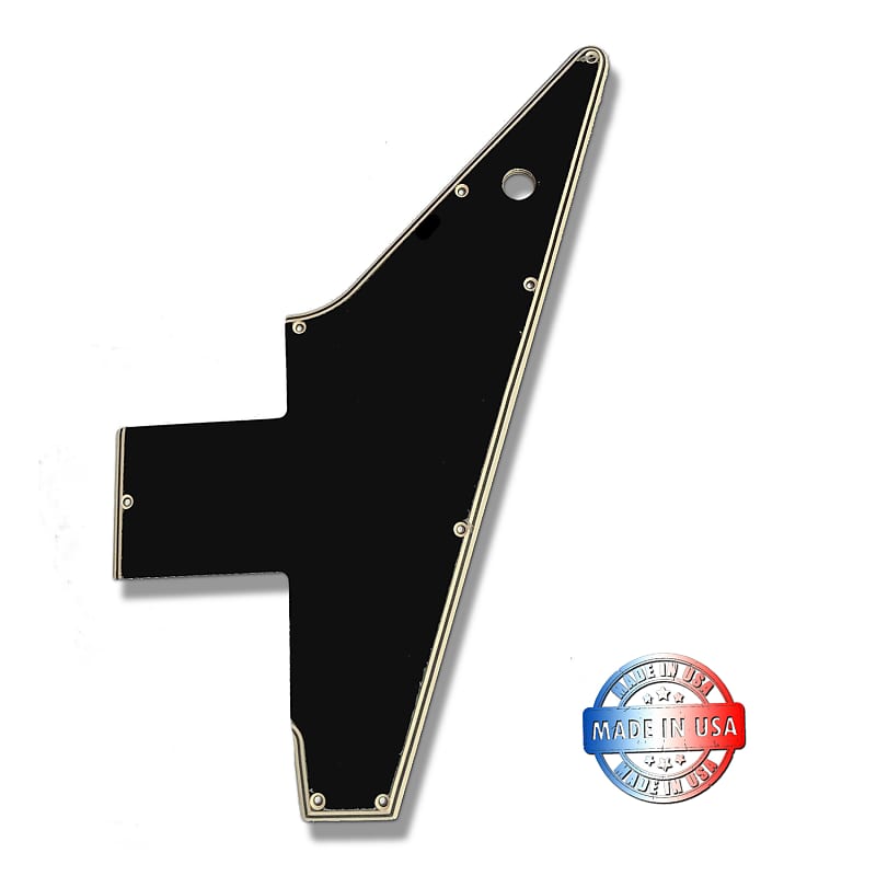 Wide Bevel 5 Ply Black/Cream Pickguard for Gibson Explorer | Reverb UK