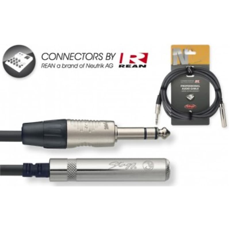 Stagg N-Series Stereo 1/4" Socket - Stereo 1/4" Jack Cable | Reverb UK