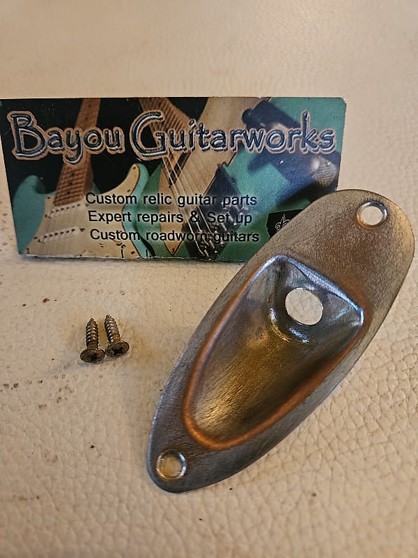 Fender Stratocaster Aged Relic Jack Cup with screws | Reverb