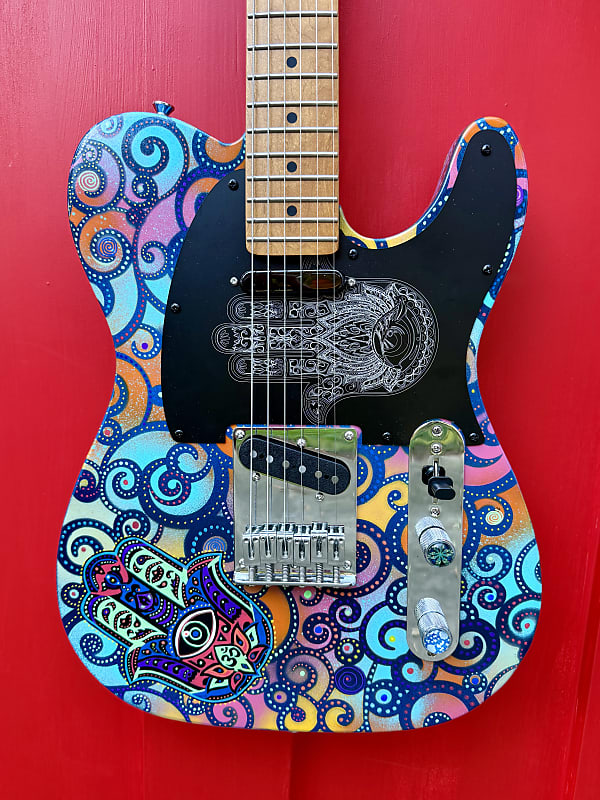 Custom Hand-painted Psychedelic Telecaster | Reverb