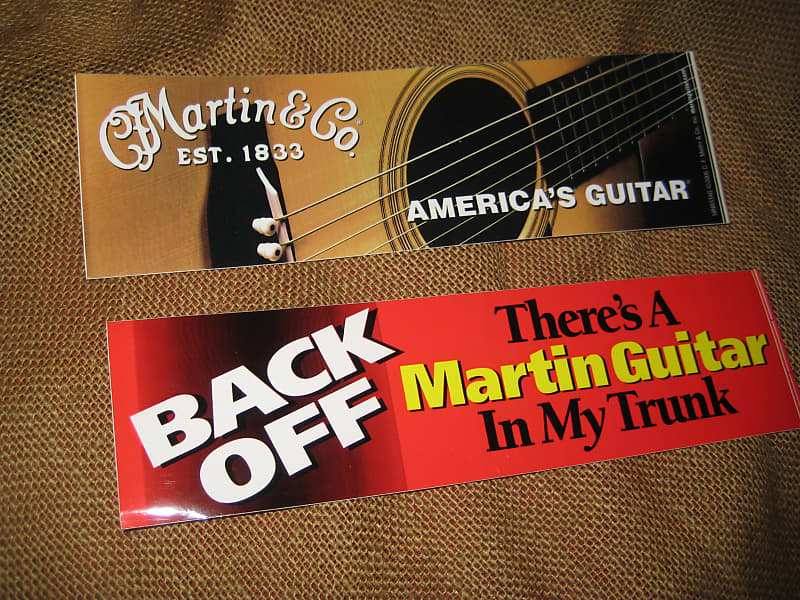 Martin Guitar 2 Logo Stickers Large and Colorful from '90's | Reverb