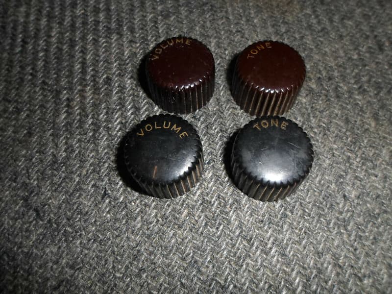 2X Vintage Silvertone Harmony Guitar Knobs Original Cupcake | Reverb