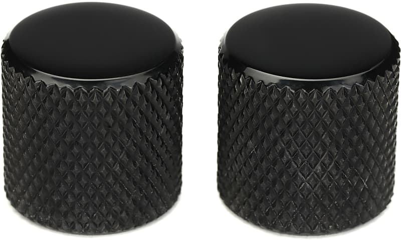 920D Custom Flat-top Knurled Metal Knobs - Black (2-pack) | Reverb