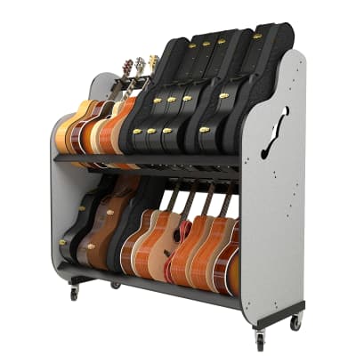 The Band Room Double-Stack™ Guitar & Case Storage Rack for | Reverb