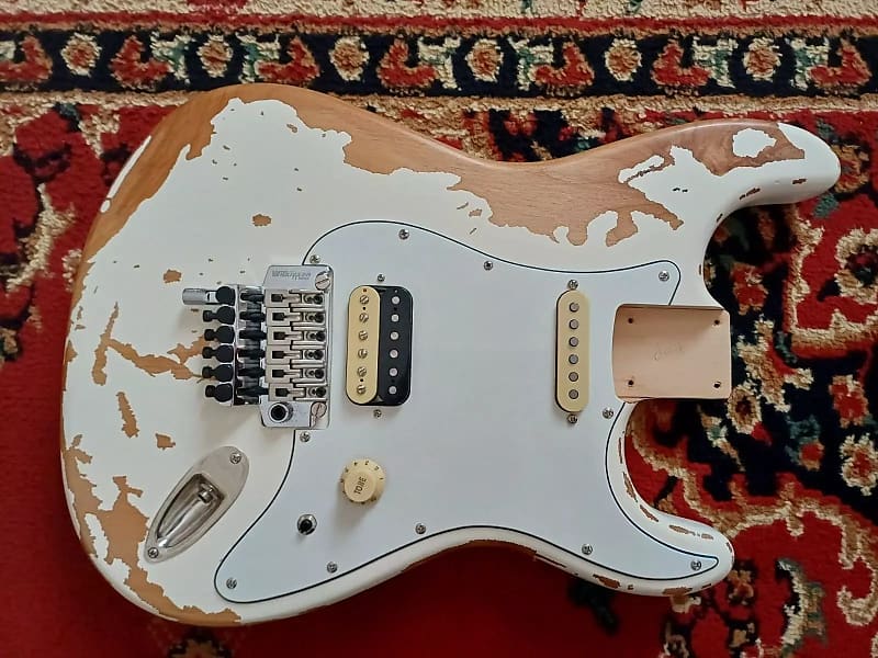Relic Stratocaster Vintage White Guitar Body Floyd Rose Fully | Reverb