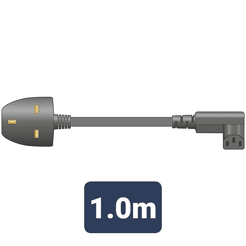 Mercury Mains Power Leads UK - Right Angle IEC 10A - 1m 1m | Reverb