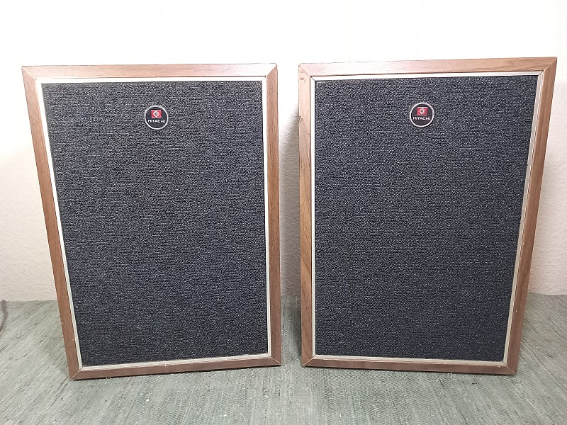 Hitachi Bookshelf Speakers 1970s Cute Small | Reverb