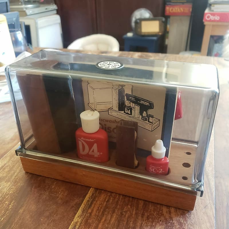 Discwasher DiscKit Complete Real Walnut Base, W/Booklet, $99 | Reverb