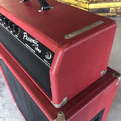1997 Fender Prosonic Amplifier Head, Red Lizard Skin | Reverb