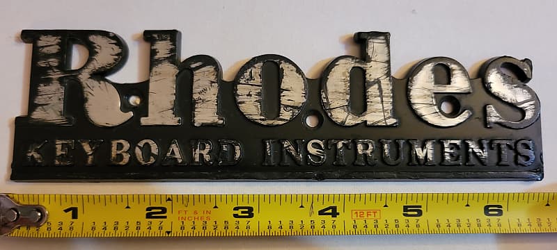 Rhodes Logo Name Plate | Reverb