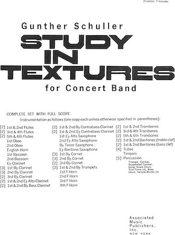 Study In Textures For Band Full Score | Reverb