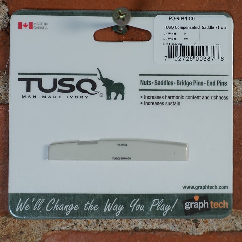 Graph Tech Tusq Acoustic Saddle Compensated 1/8" (Taylor | Reverb