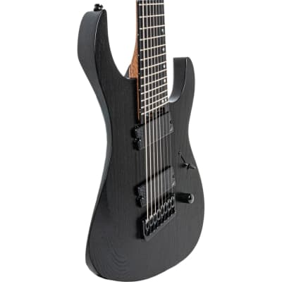 Legator Ninja N8FP 8-String Multi-Scale Guitar, Ebony | Reverb