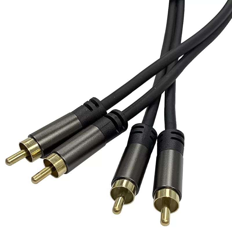 2 Channel 10' Dual Rca Male Audio Cord For Amps Home Theater | Reverb