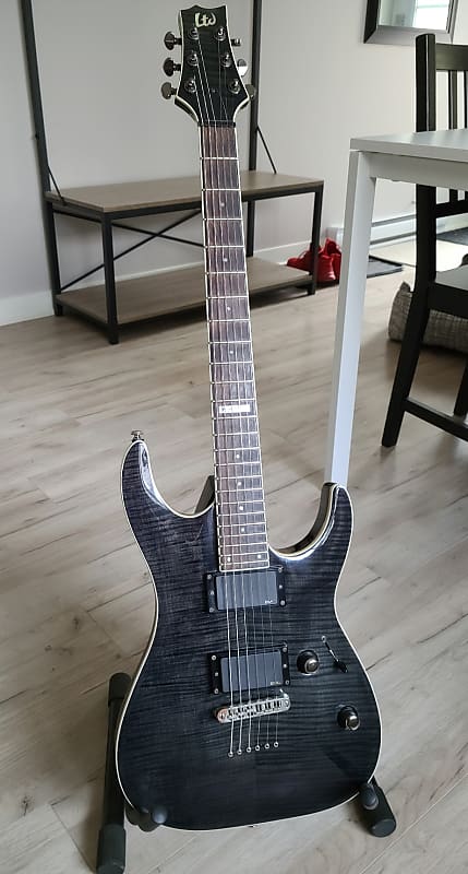 ESP LTD H-500 2007 MIK Black Flamed Maple | Reverb Australia