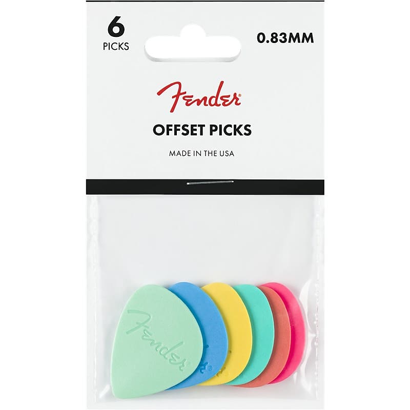 Fender Offset Picks, Multi-colour (6) | Reverb UK