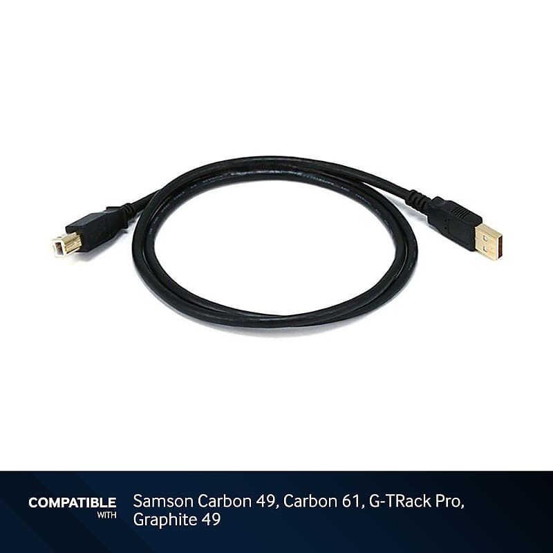 3-foot USB 2.0 Cable for Samson Carbon 49, Carbon 61, G-TRack | Reverb
