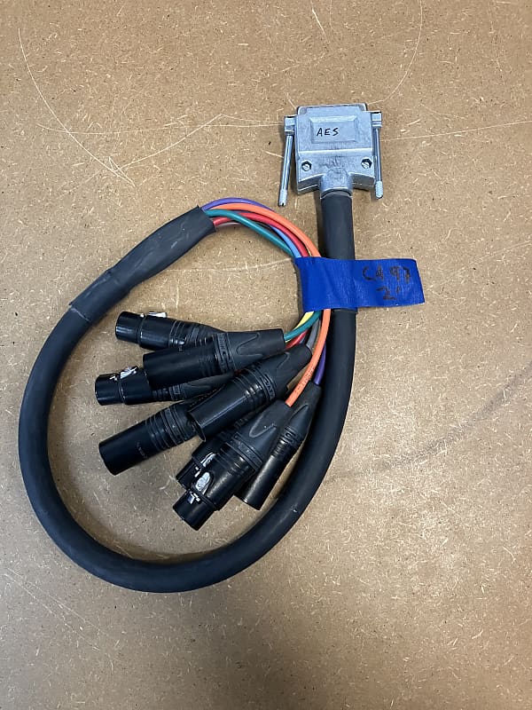 Lake Cable 2-foot AES/EBU DB-25 to (x4) XLR-Male / (x4) | Reverb