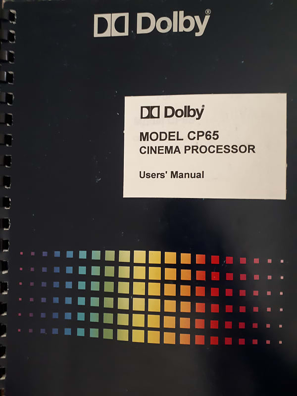 Dolby User Manual for CP65 Cinema Processor 1993 | Reverb
