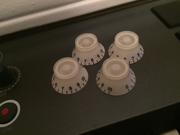 Fender Top Hat Knobs Transparent White | Reverb