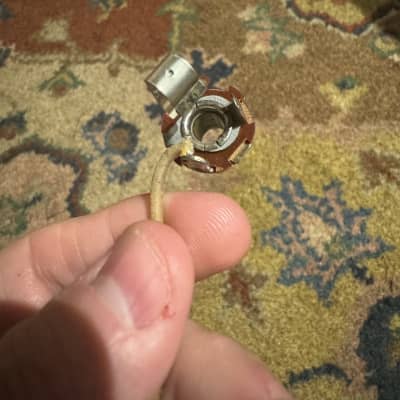 Original 1960 Fender Telecaster P Bass input jack | Reverb