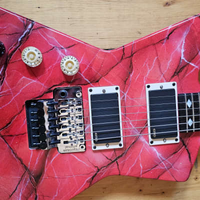 Warmoth Nomad explorer red custom electric guitar | Reverb