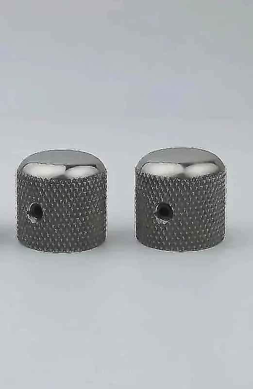 2 Piece Titanium Materiel Guitar and Bass Knurled Knobs | Reverb