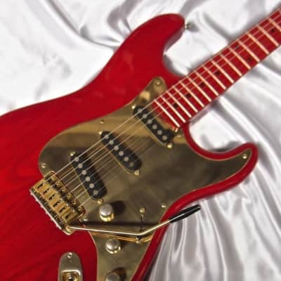 Schecter Stratocaster - Dream Machine 1984 Red Transparent | Reverb