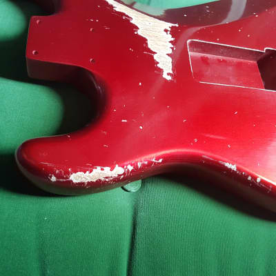 MJT Stratocaster body Candy Apple Red | Reverb