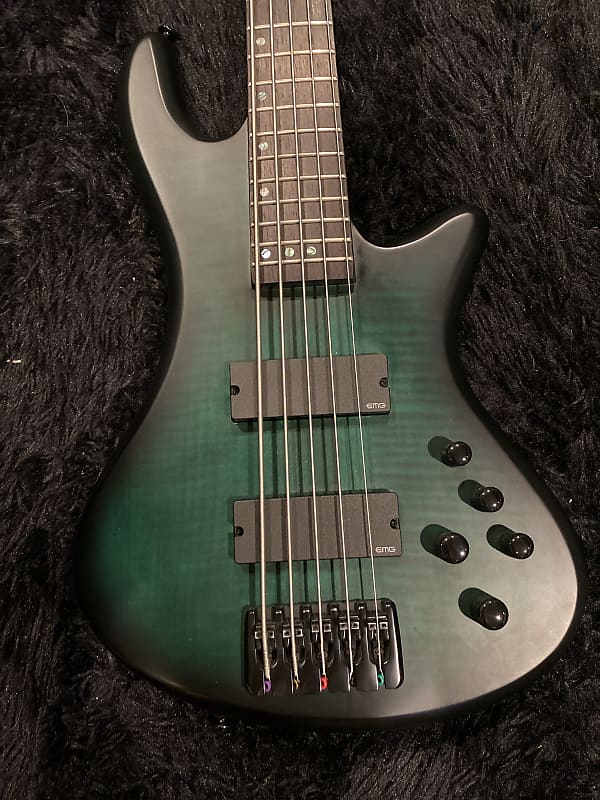 Schecter Stiletto Studio-5 Active 5-String Bass Emerald | Reverb