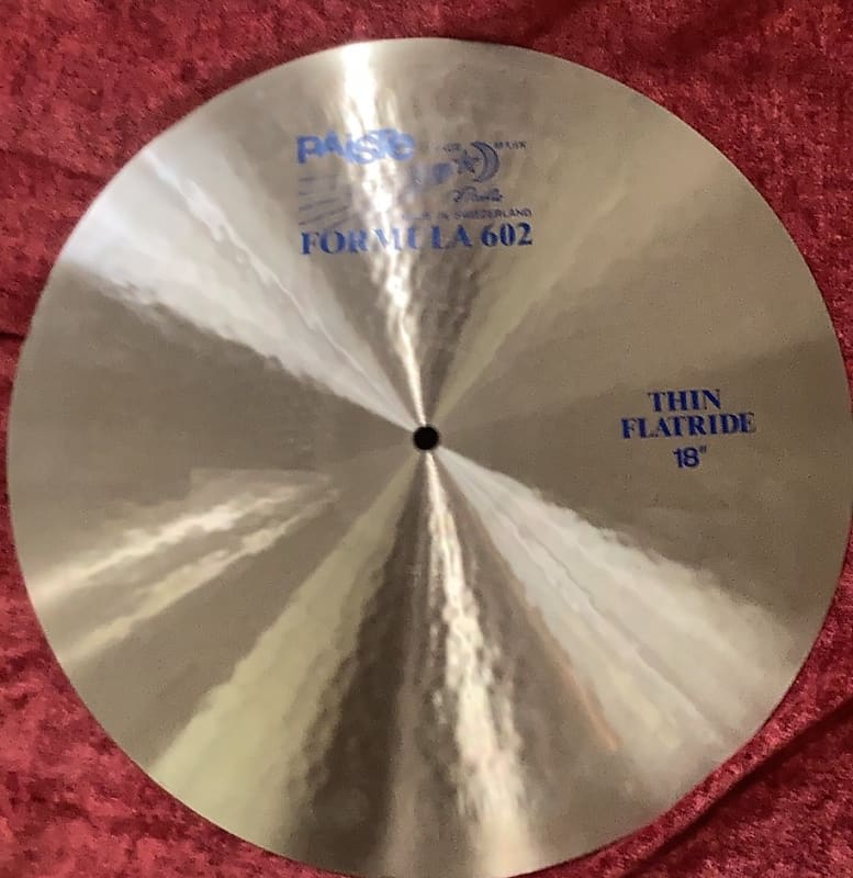Paiste Blue Label Formula 602 18 Thin Flatride cymbal || 1984 | Reverb