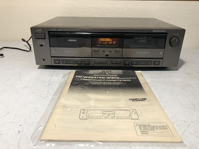 JVC TD-W305 Dual Cassette Deck Tape Player HiFi Stereo | Reverb