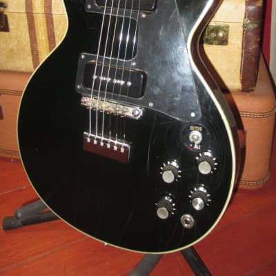 ~1976 Hofner Model 4579 HI FI Les Paul Copy Black w/ P-90 | Reverb